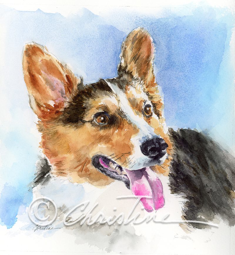Beautifully Hand-Painted Custom Watercolor Pet Portraits